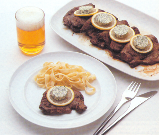 Kalvelever med citron og krydderurtesmør | på Kogebog.dk 💘