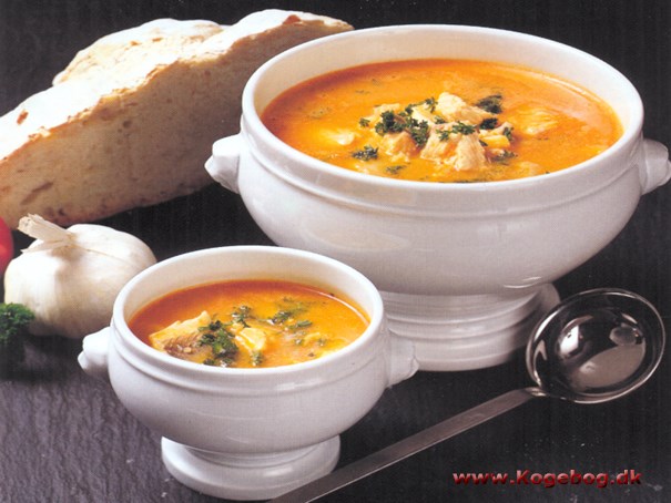 Fiskesuppe, græsk med tomat | let og godt på Kogebog.dk 💘