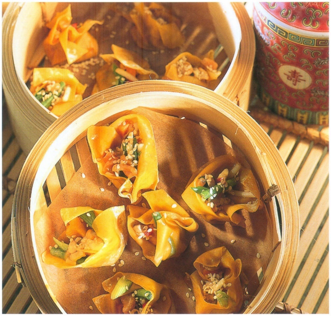 Dim sum med grønsager - Indbydende farvefotos i Kogebog.dk 💘