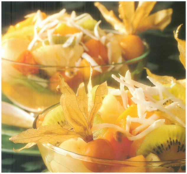 Frugtsalat med ingefærsirup - fine fotos i Kogebog.dk 💘