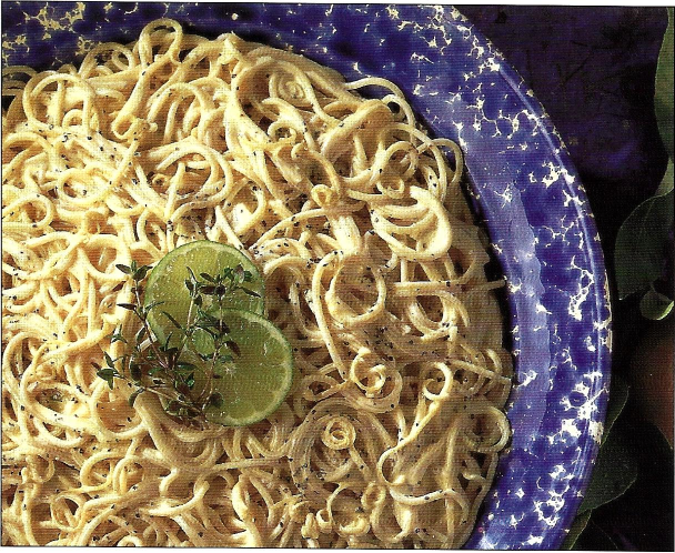 Spaghettini med citronflødesauce – godt fra Kogebog.dk 💘