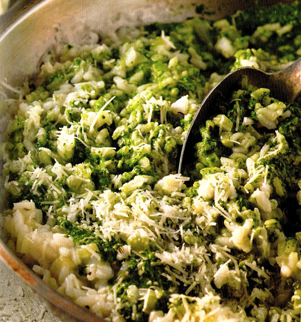 Grøn risotto med mynte - nem opskrift Kogebog.dk