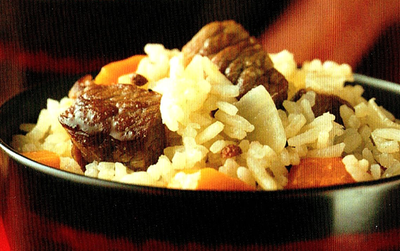 Kinesisk Xinjiang-ris med lammekød - nem opskrift Kogebog.dk