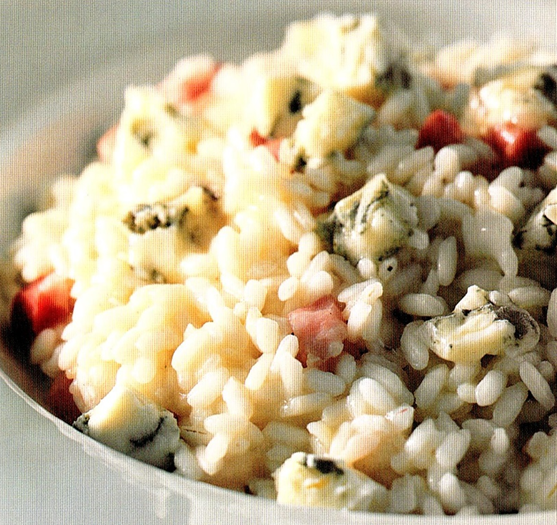 Risotto med blåskimmelost - nem opskrift Kogebog.dk